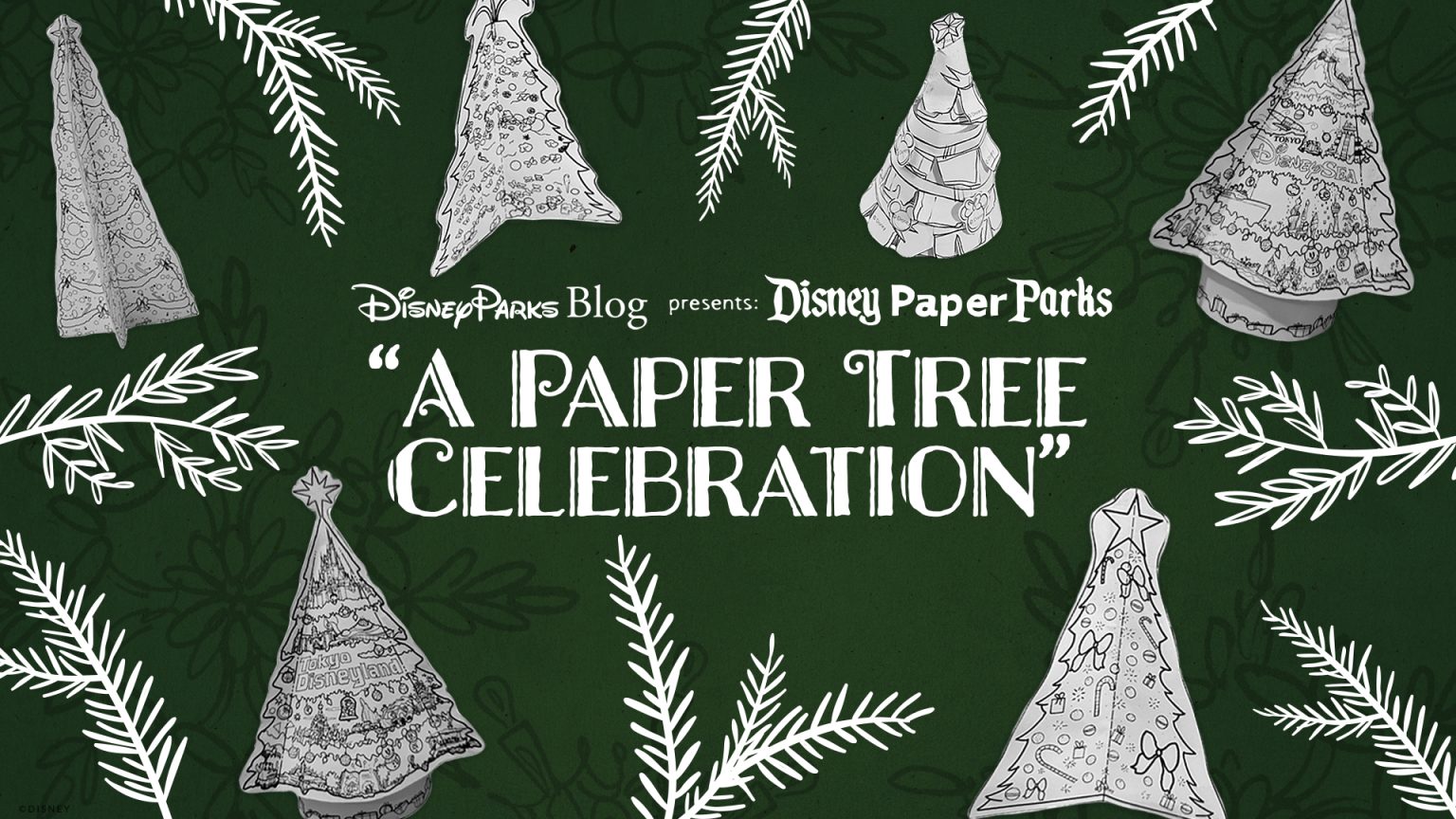 Disney Paper Parks: Holidays: Printable Holiday Trees