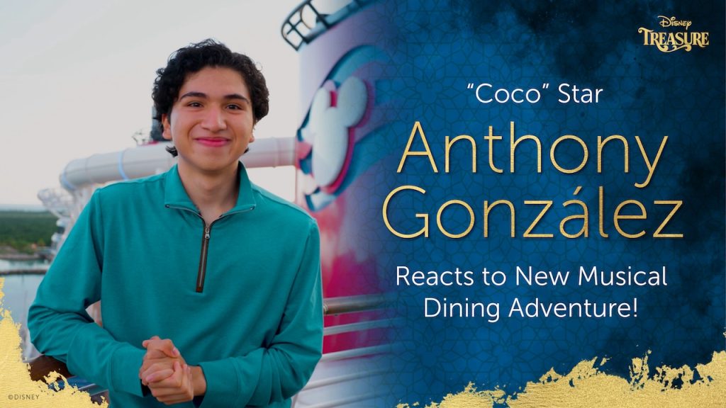 Anthony González Reacts to Plaza de Coco Restaurant on Disney Treasure