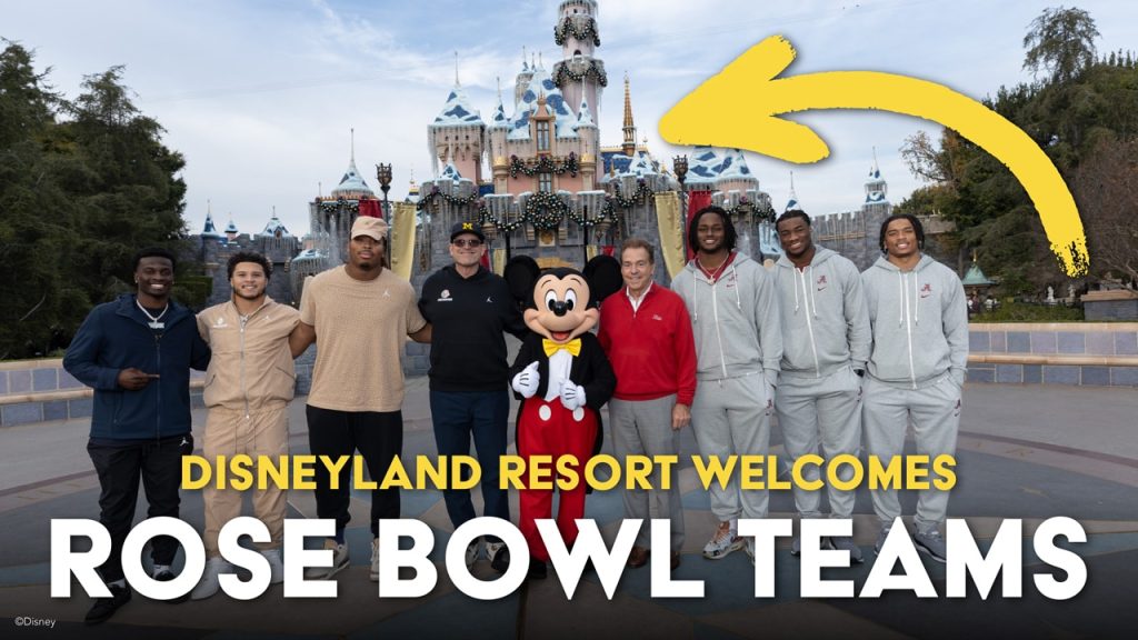 Michigan and Alabama at Disneyland Before Rose Bowl 2023