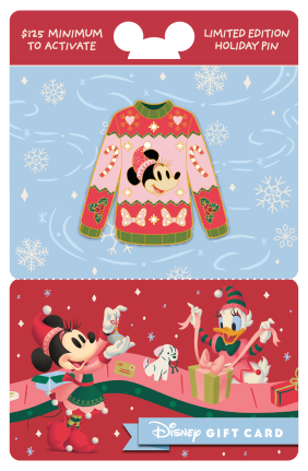 New Disney Holiday Pin Gift Cards Spark the Joy of Giving
