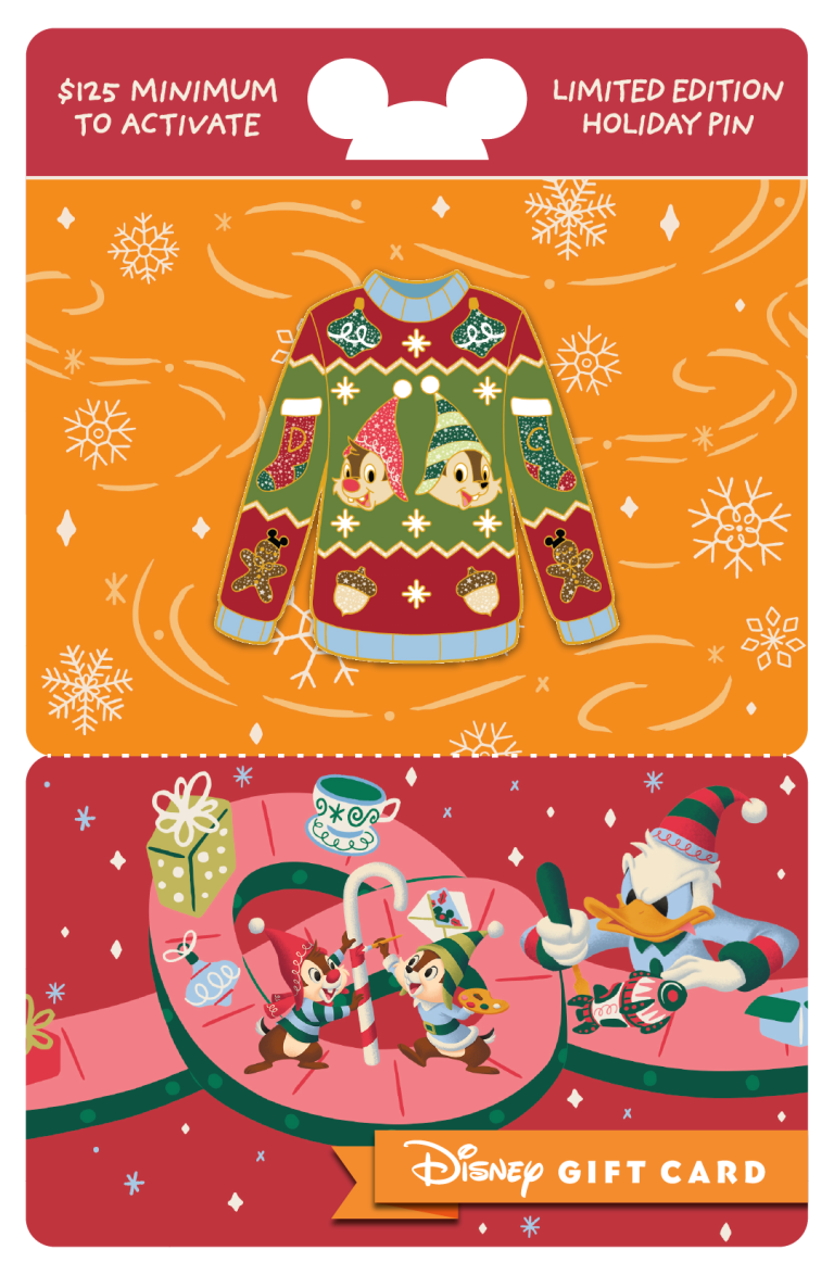 New Disney Holiday Pin Gift Cards Spark the Joy of Giving