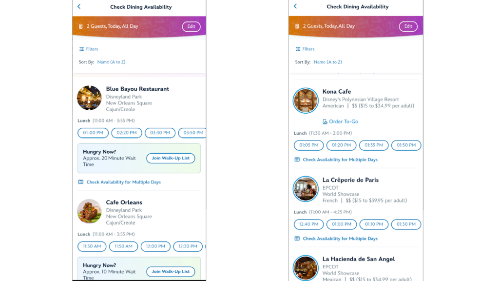 Disney App Updates Make Booking Dining Reservations Easier Than Ever ...