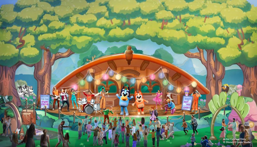 Bluey and Bingo at Disneyland, Disney World, and More